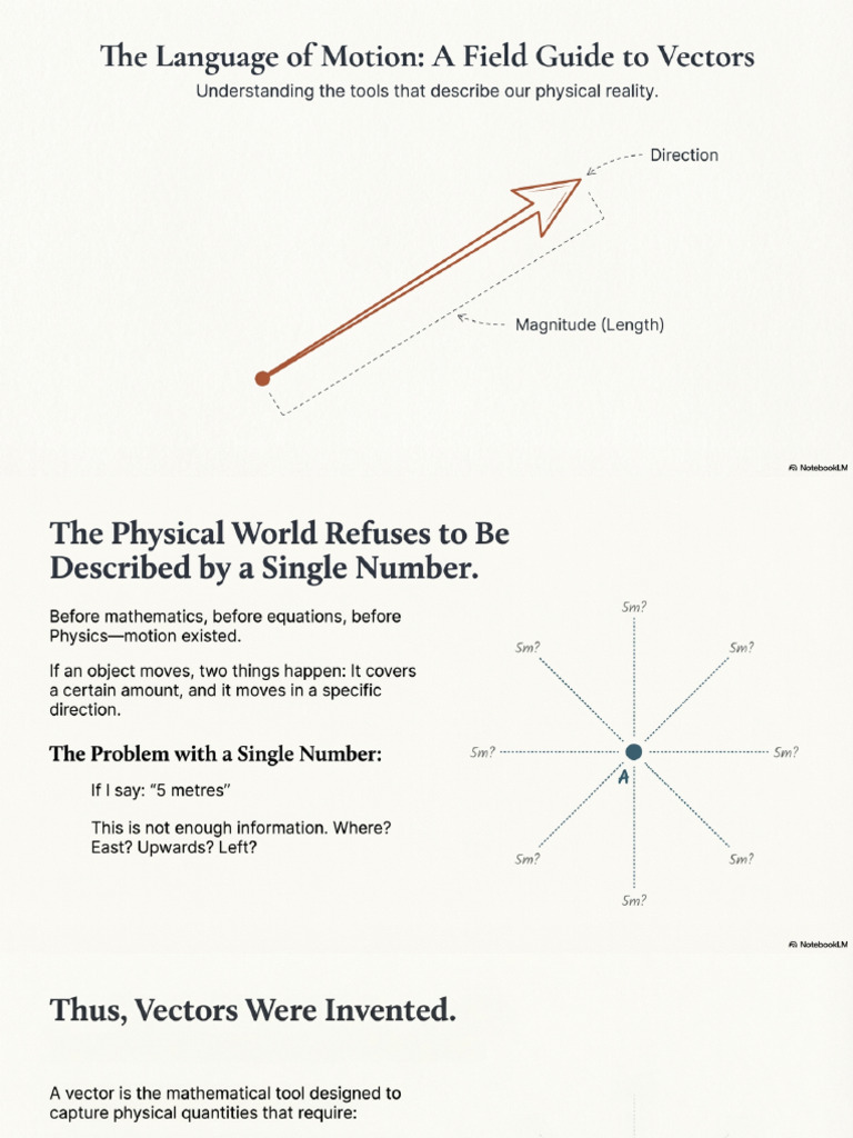 Vectors The Language of Motion | PDF