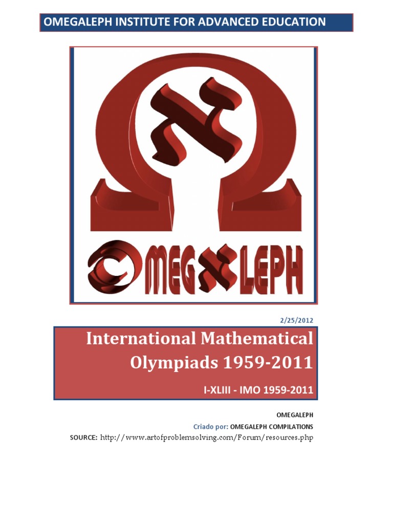 Imo Omegaleph Questions 1959 2011 | PDF | Triangle | Circle