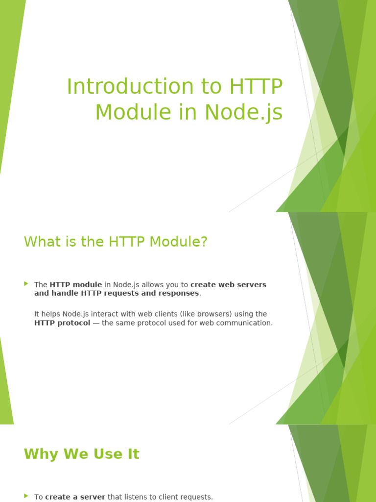Introduction To HTTP Module in Node (Autosaved) | PDF | Networking ...