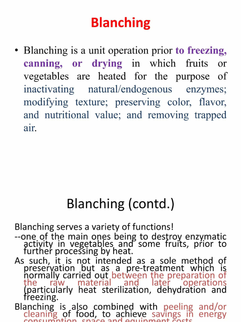 Blanching | PDF