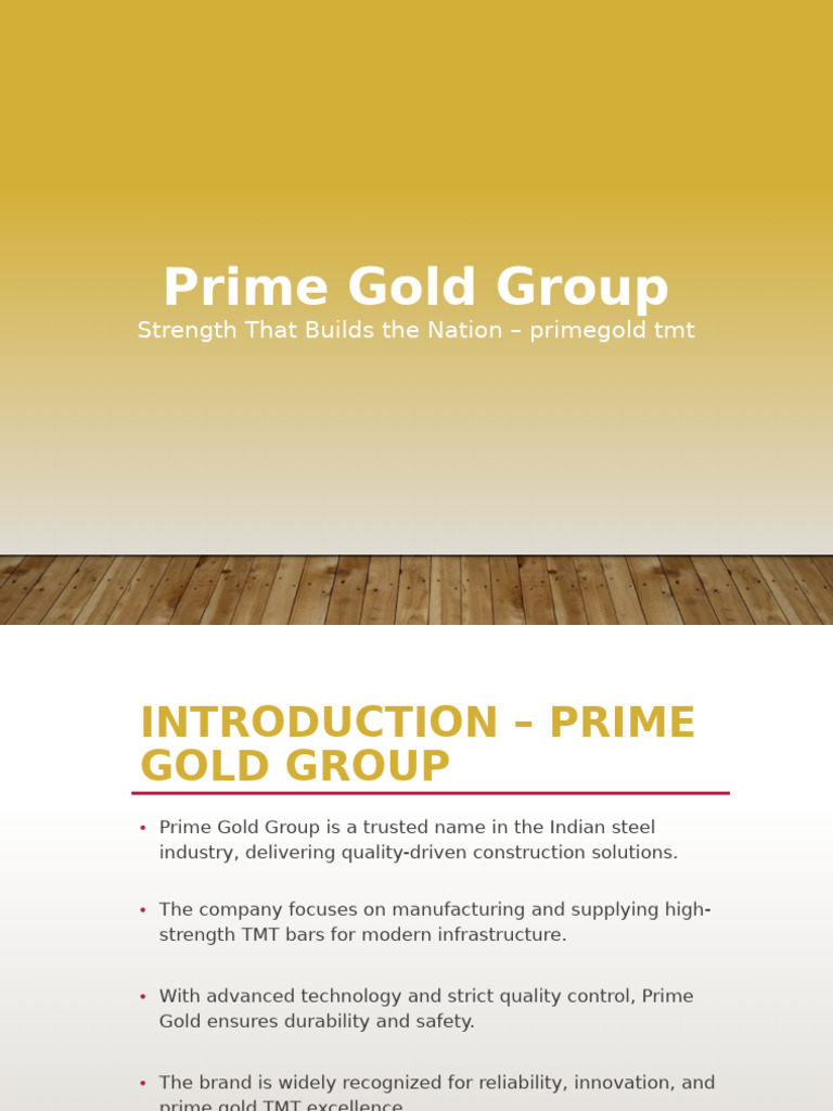 Prime Gold Group Presentation | PDF