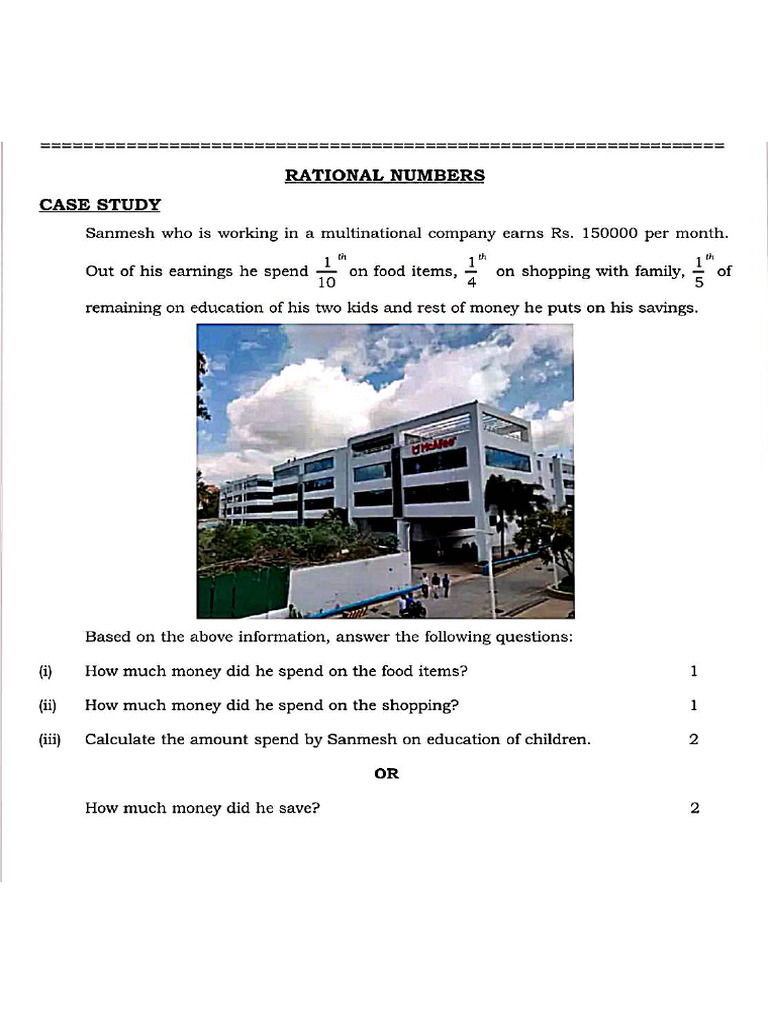 Maths Case Based Question | PDF