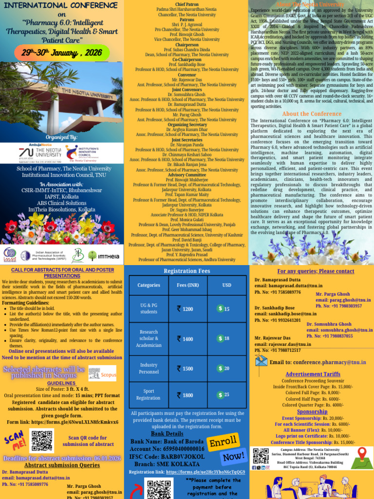Conference Brochure - TNU - 2026 | PDF | Pharmacy | Pharmacology