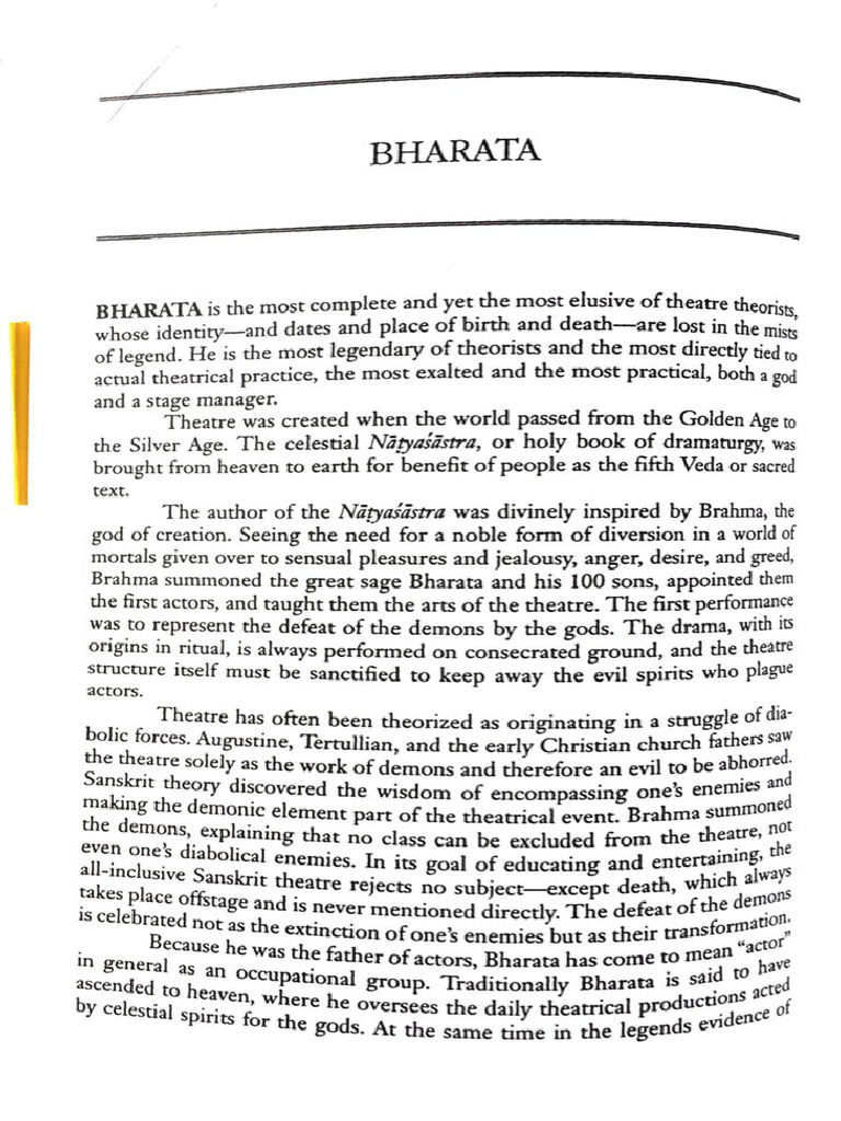 Bharata Natyasastra (Excerpts) | PDF