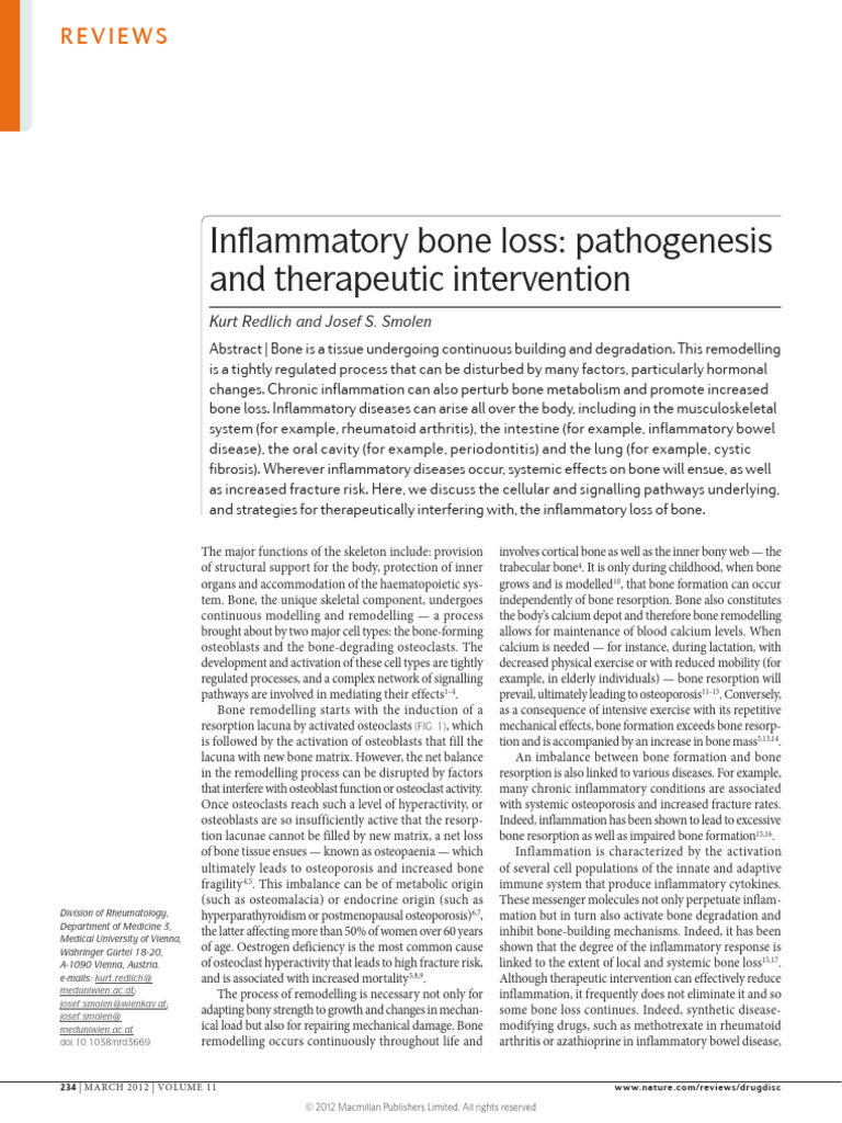 (Inflammation and Bone Loss) Inflammatory Bone Loss - Pathogenesis and ...