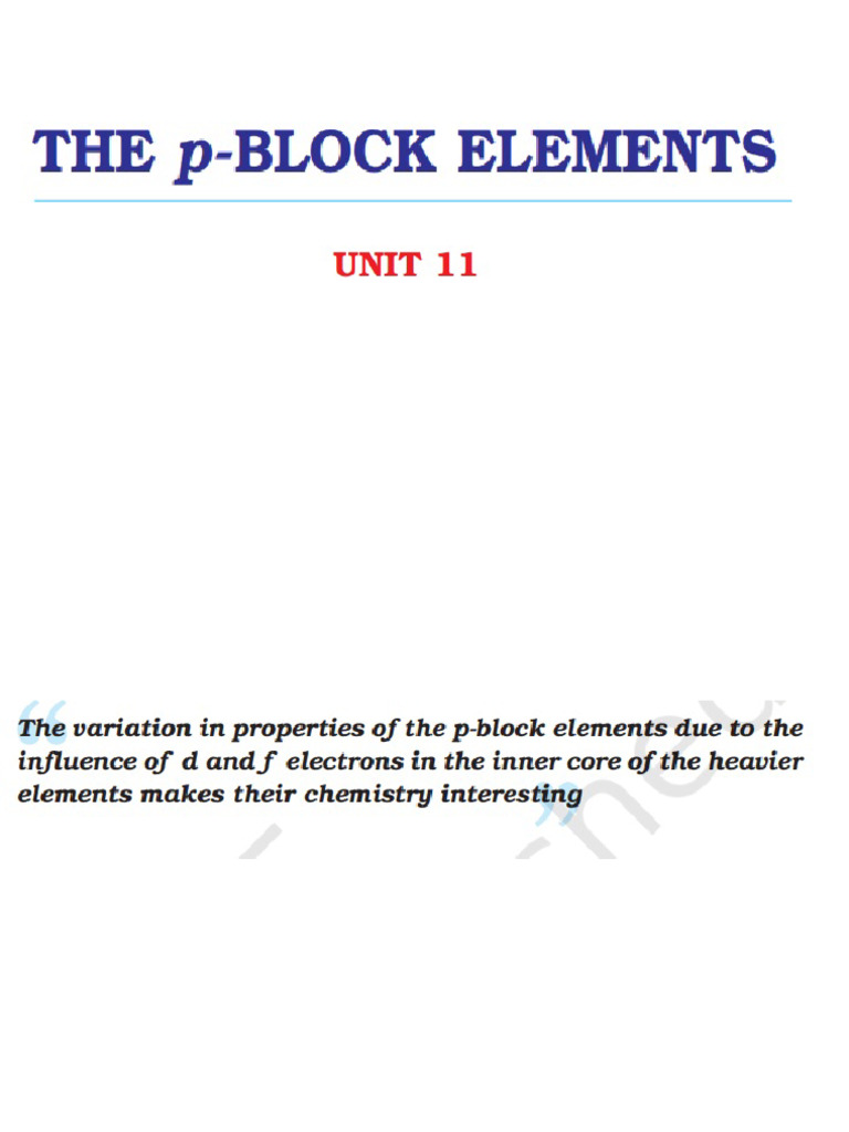 P Block | PDF