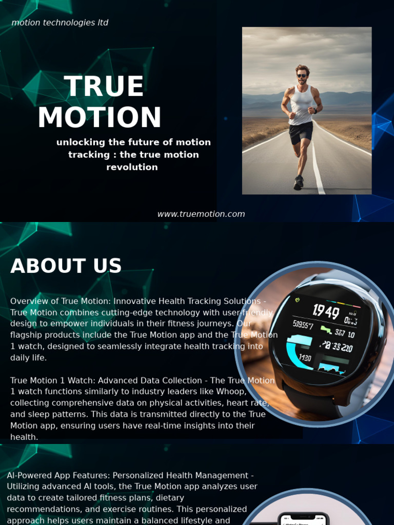 True Motion: Innovative Health Tracking | PDF | Physical Fitness | Data