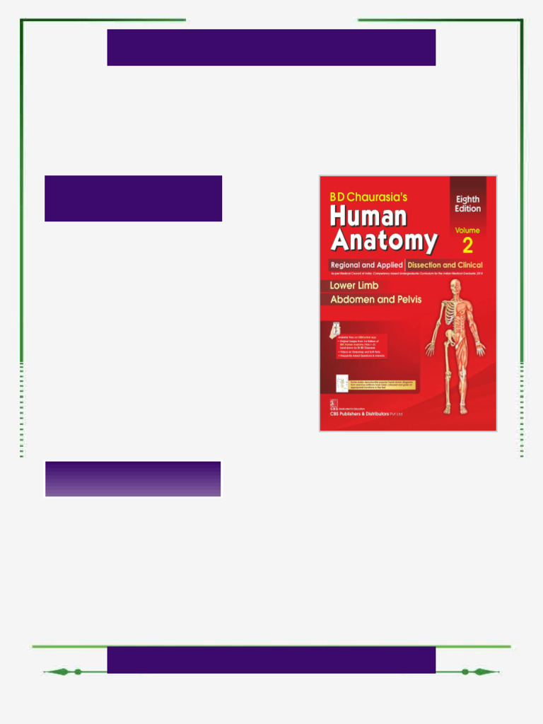 B D Chaurasia S Human Anatomy Regional Applied Dissection Clinical ...