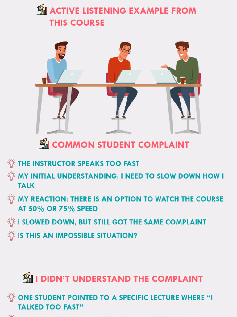 Active Listening Example From This Course | PDF