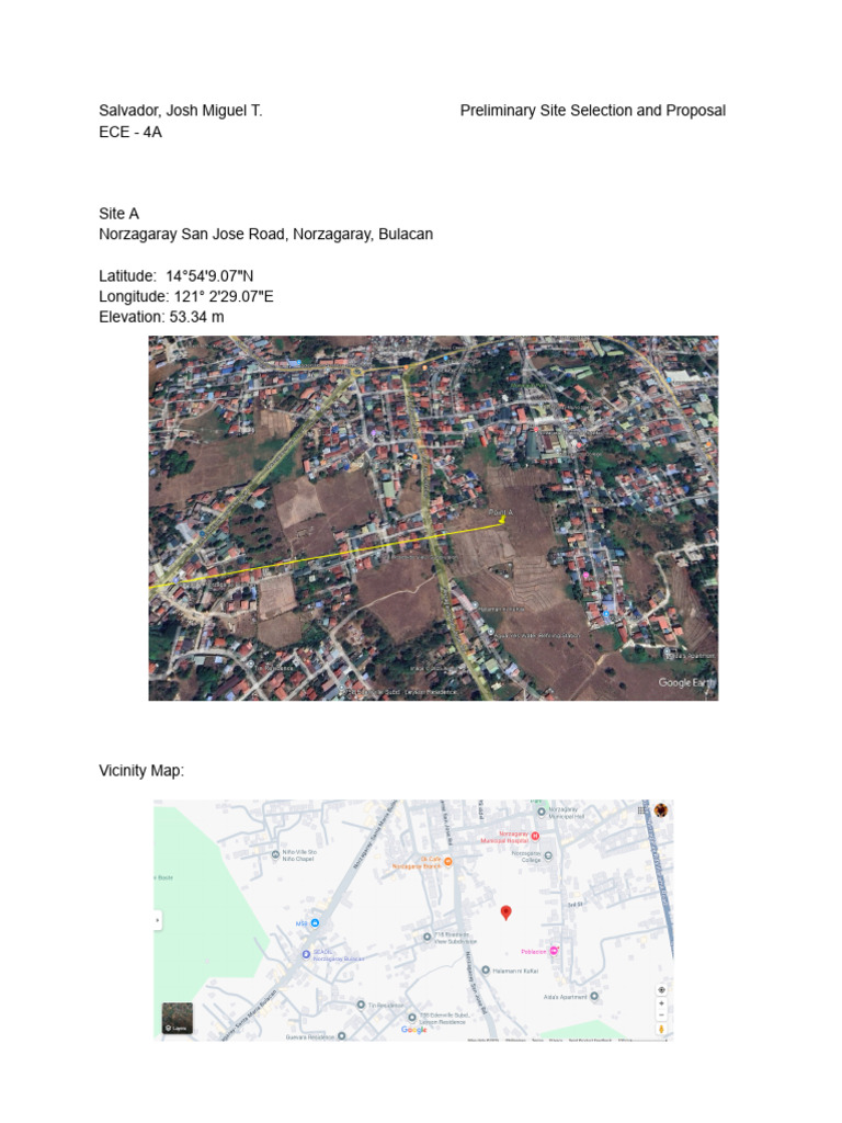 Preliminary Site Selection and Proposal | PDF