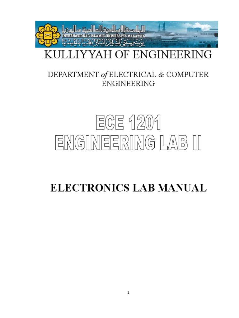 ECE102 Electronic Lab II Manual IIU Malaysia | PDF | High Voltage | Rectifier