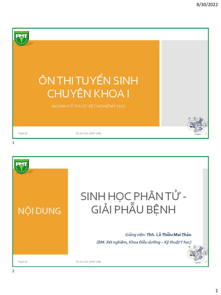 Ôn Thi Cki 2022 - SHPT-GPB | PDF