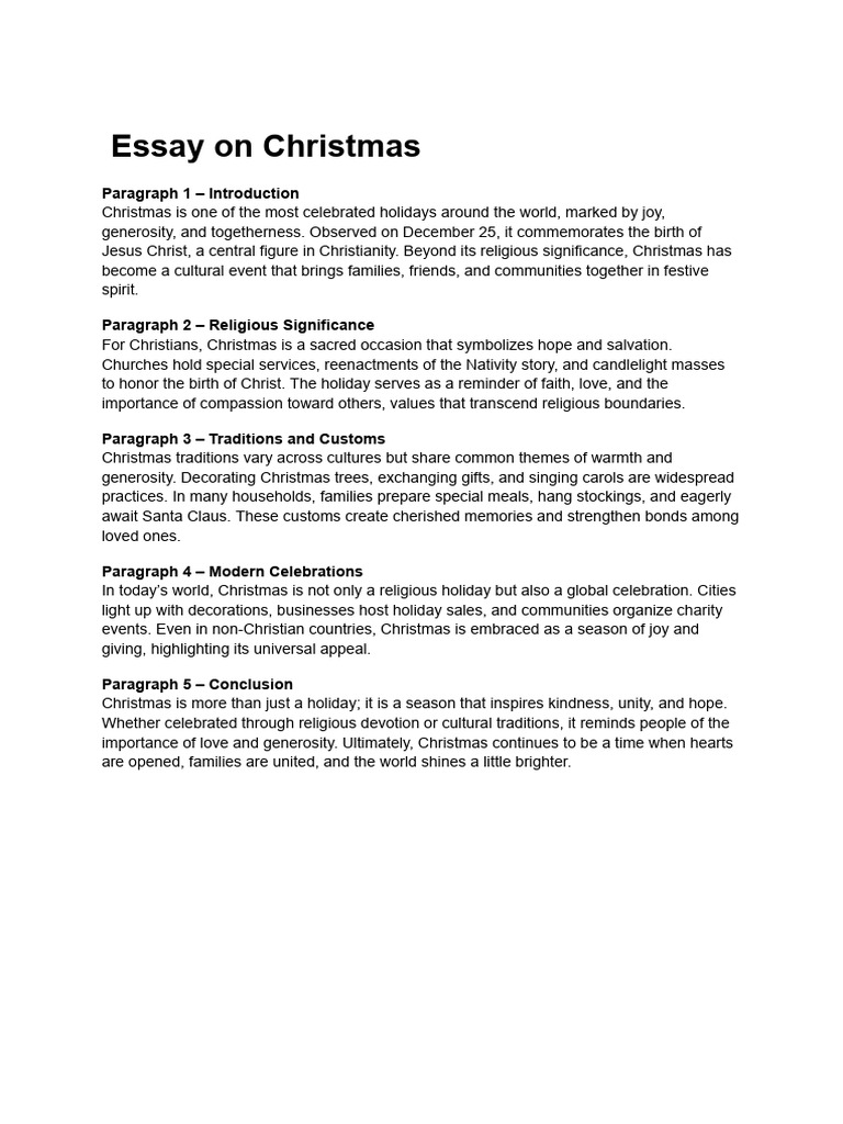 Understanding Christmas Traditions and Significance | PDF