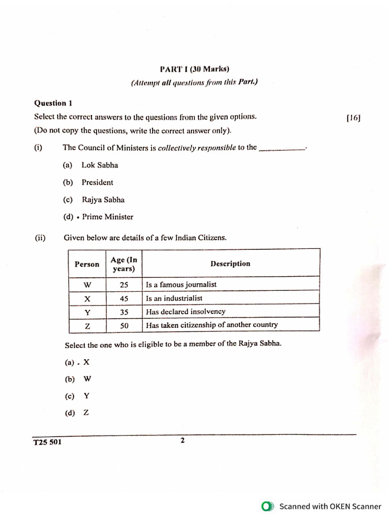 History and Civics ICSE Board Exam | PDF