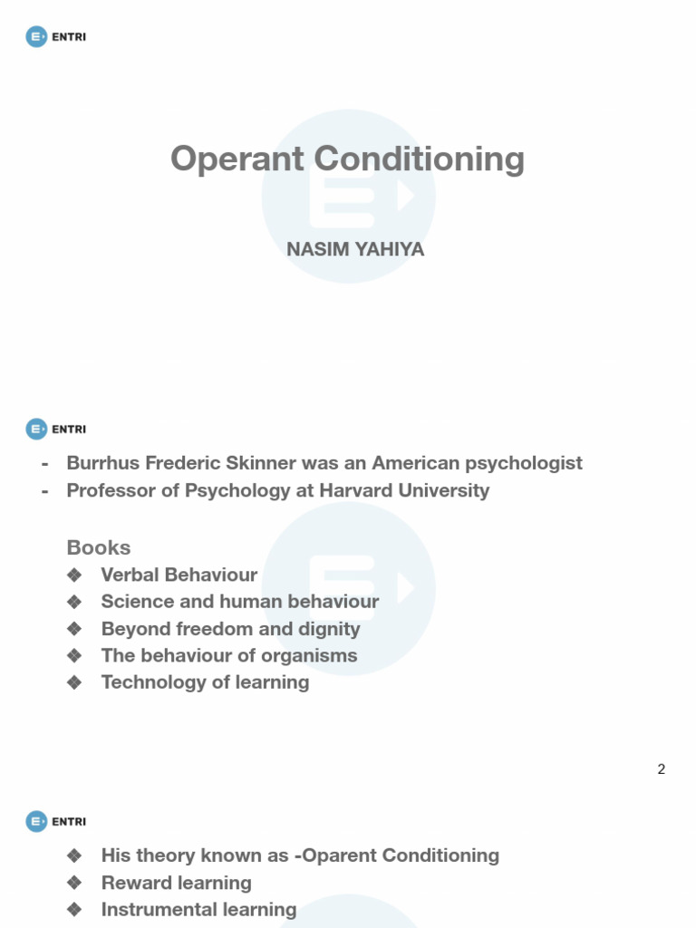Operant Conditioning - Nasim Yahiya - 24-02-2024-Raheem 1 | PDF ...