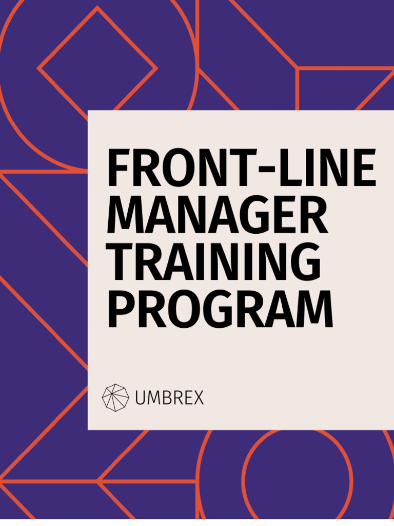 Front-Line Manager Training Program | PDF
