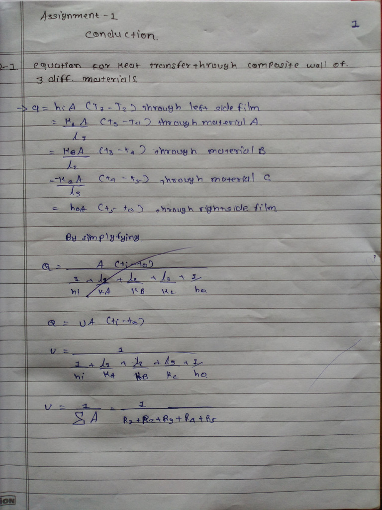 Heat Transfer Assignment 1 To 7-1-13 | PDF