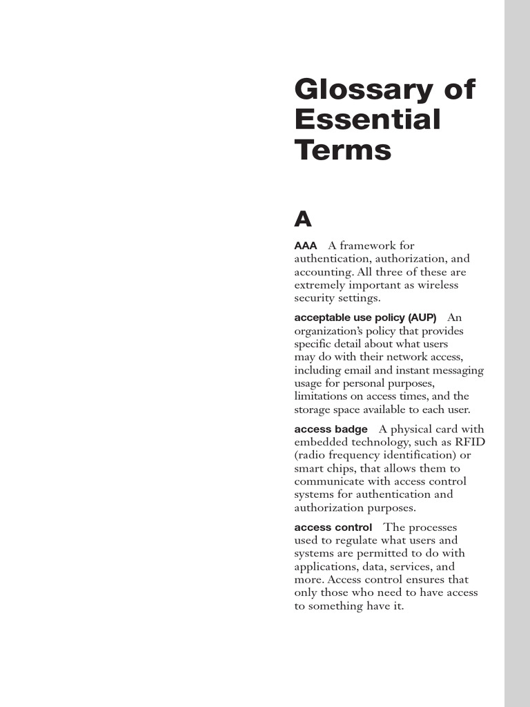 Essential Security Terms Glossary | PDF | Security | Computer Security