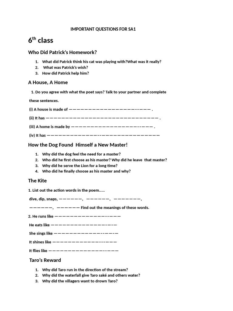Essential Questions for 6th & 7th Grade Literature | PDF