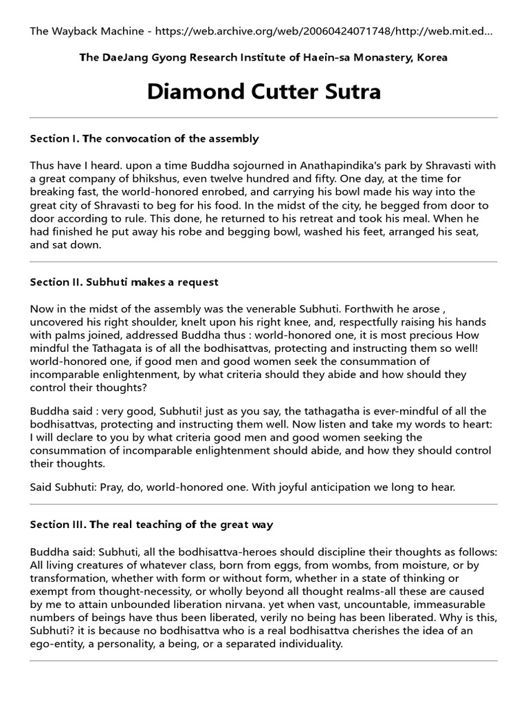 Diamond Cutter Sutra | PDF | Bodhisattva | Nāstika