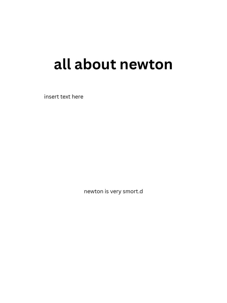 All About Newton | PDF