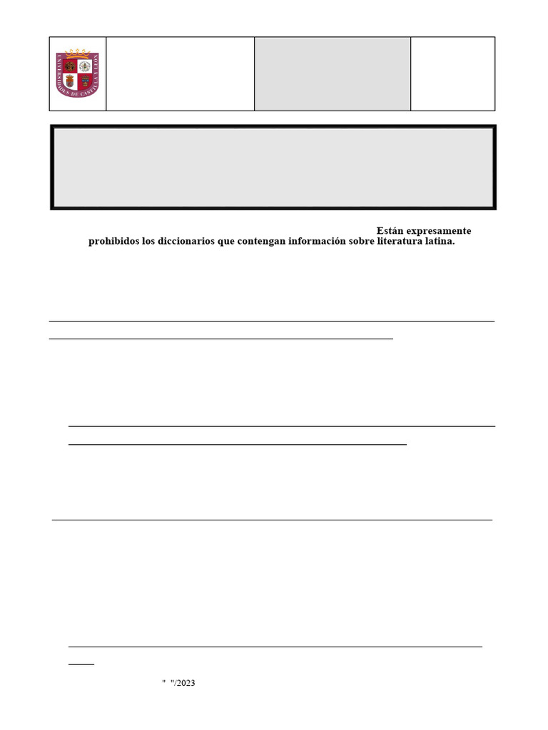 Modelo 0 Latín II | PDF | Escritura