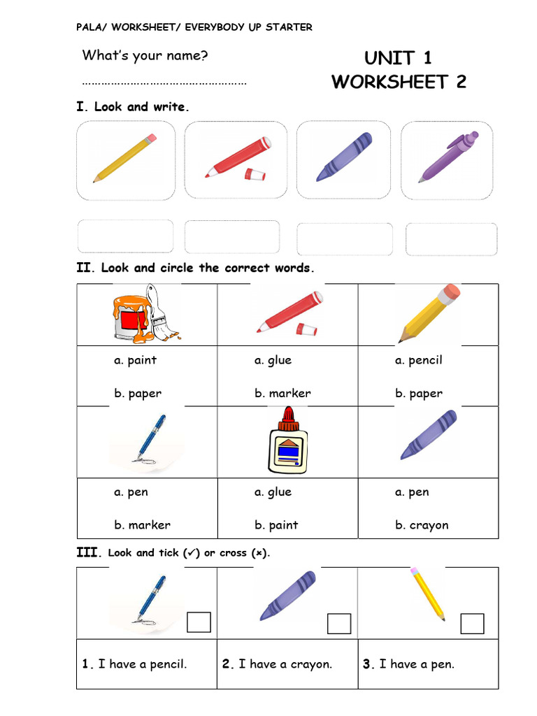 Up Starter Unit 1 Worksheet 2 | PDF