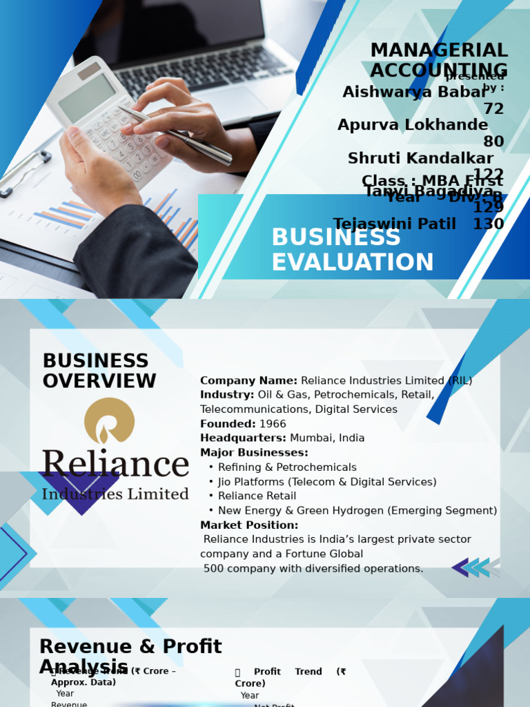 Business Overview Company Name Reliance Industries Limited (RIL ...