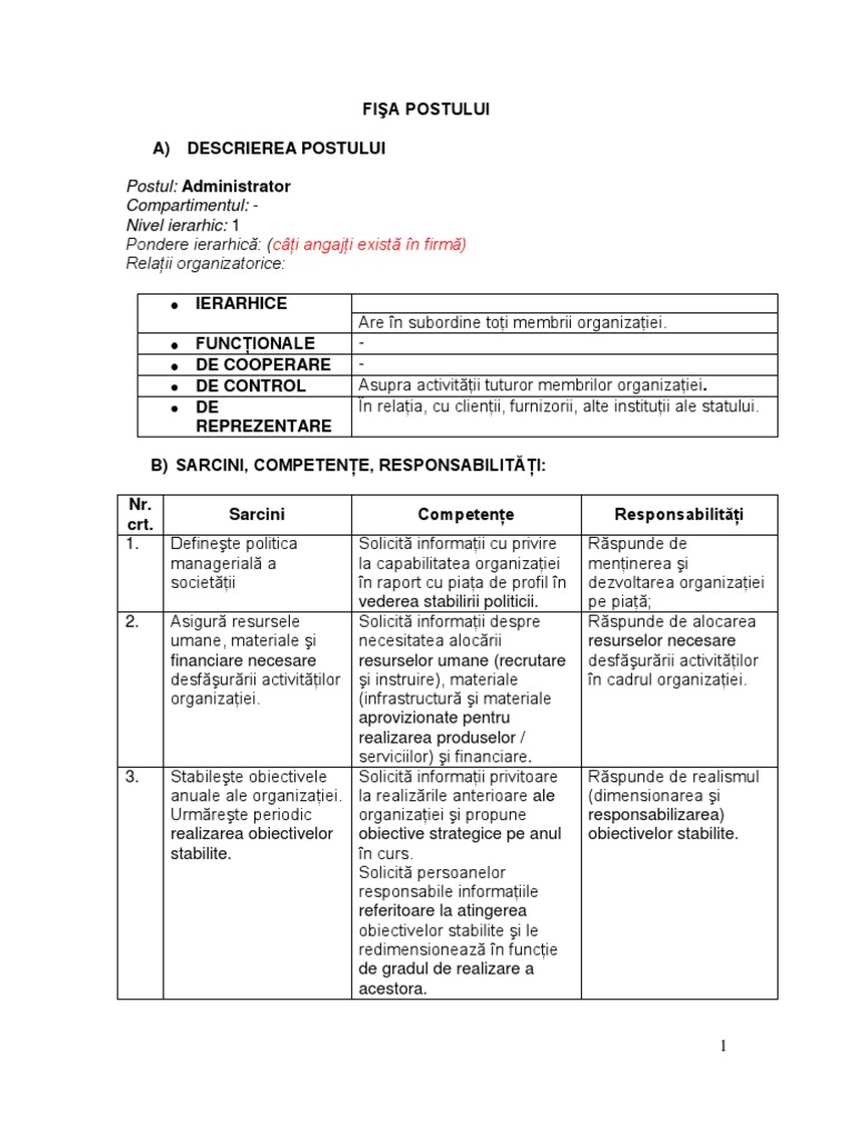 FISA POSTULUI Administrator