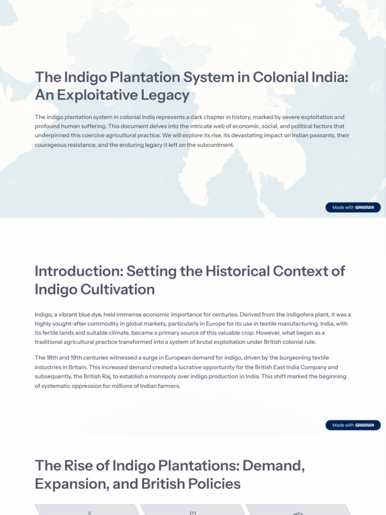 The Indigo Plantation System in Colonial India An Exploitative Legacy ...