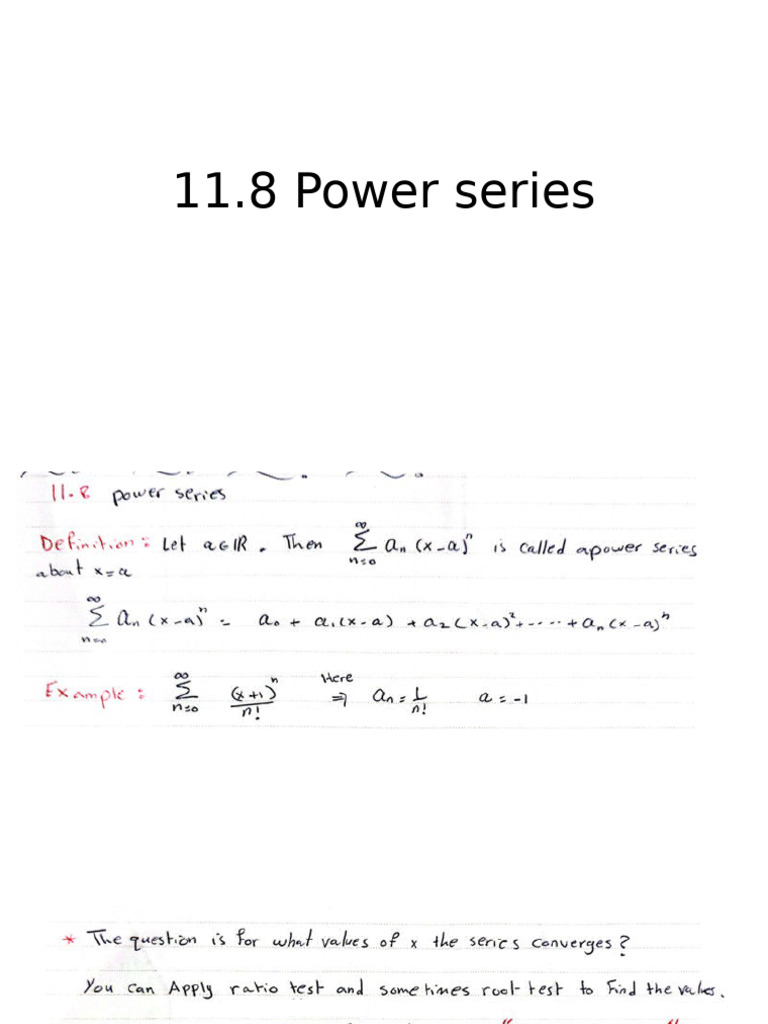 Power Series | PDF