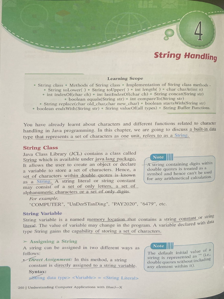 String Handling Textbook PDF 2026 | PDF