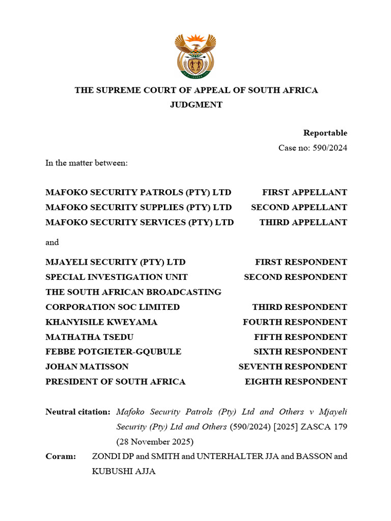 The Law After Mafoko Security 1764677945 | PDF | Appeal | Legal Remedy