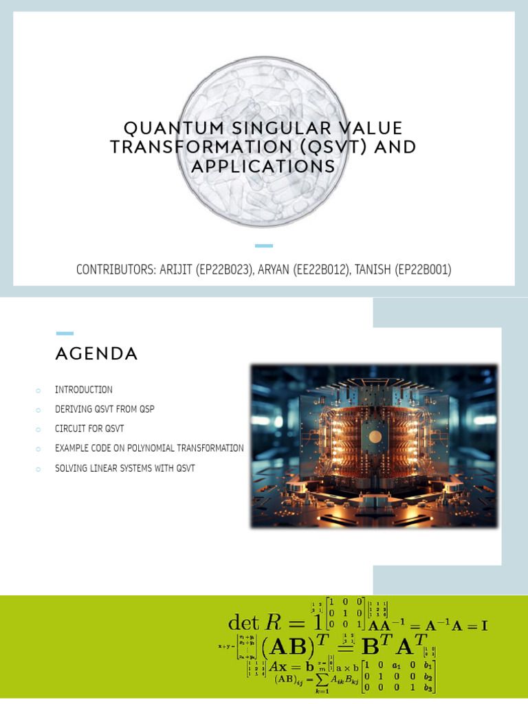Quantum Singular Value Transformation | PDF | Matrix (Mathematics ...