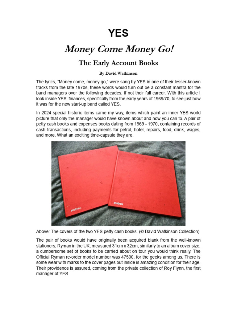 Yes Money Come Money Go | PDF