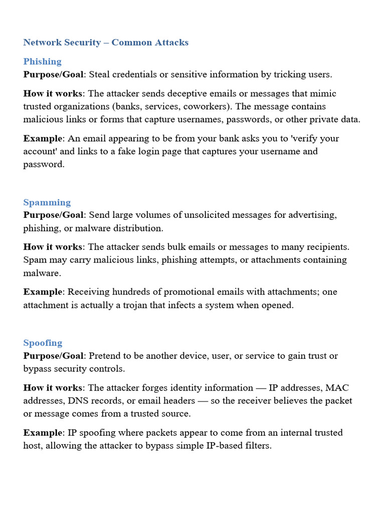 Network Security Attacks | PDF
