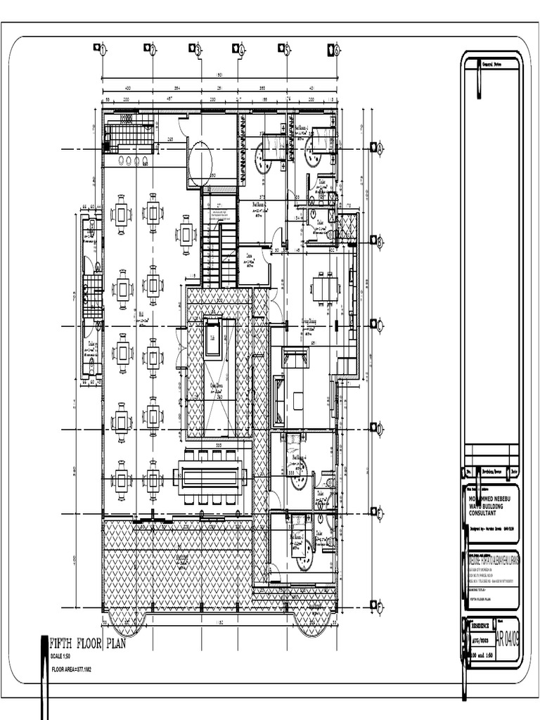 AR04 - Alemayehu Lirenso Building 5th Floor Plan | PDF | Materials ...
