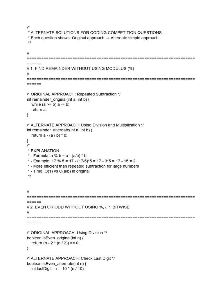 Alternate Approach | PDF