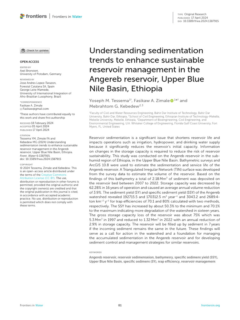 3 - Understanding Sedimentation Trends To Enhance Sustainable Reservoir ...