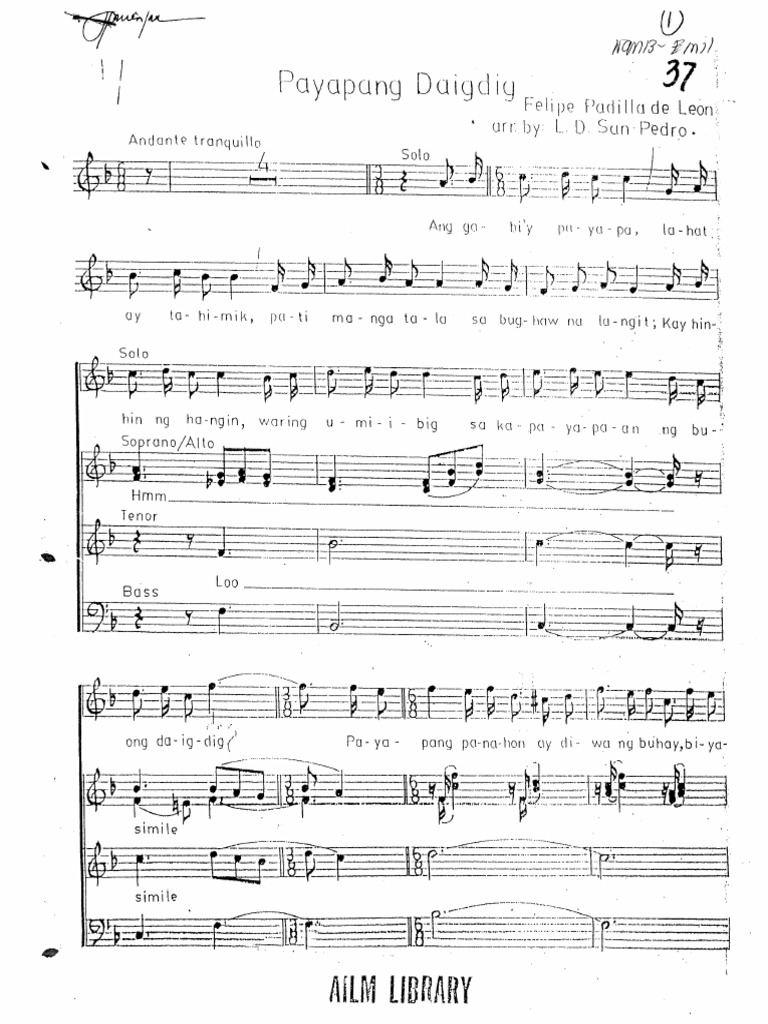 Payapang Daigdig - Arr LDSanPedro | PDF
