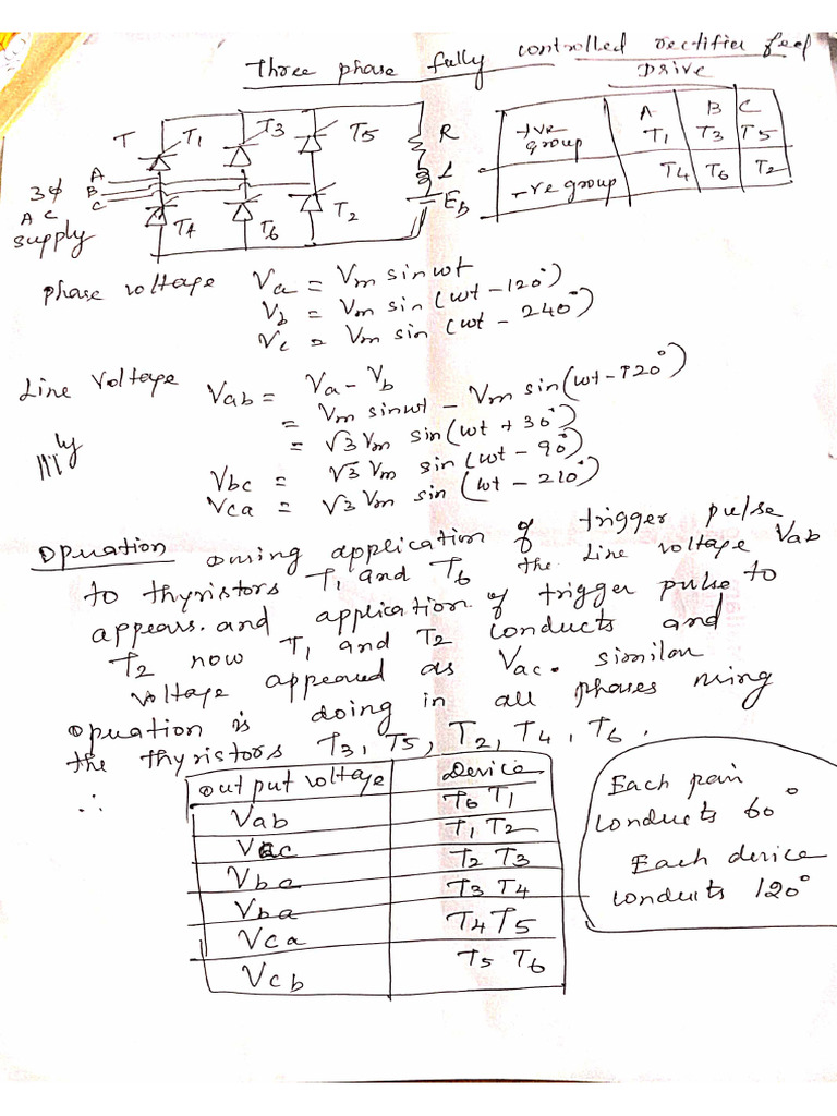 3 Phase Fully Converter Drive | PDF