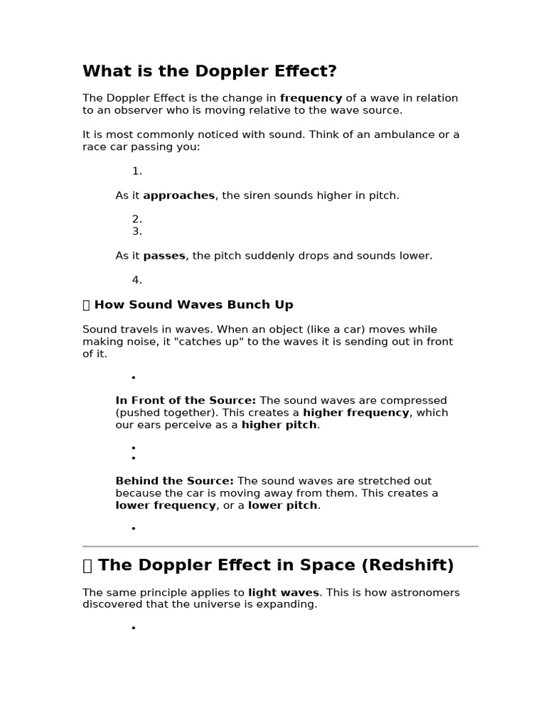 Understanding the Doppler Effect Explained | PDF