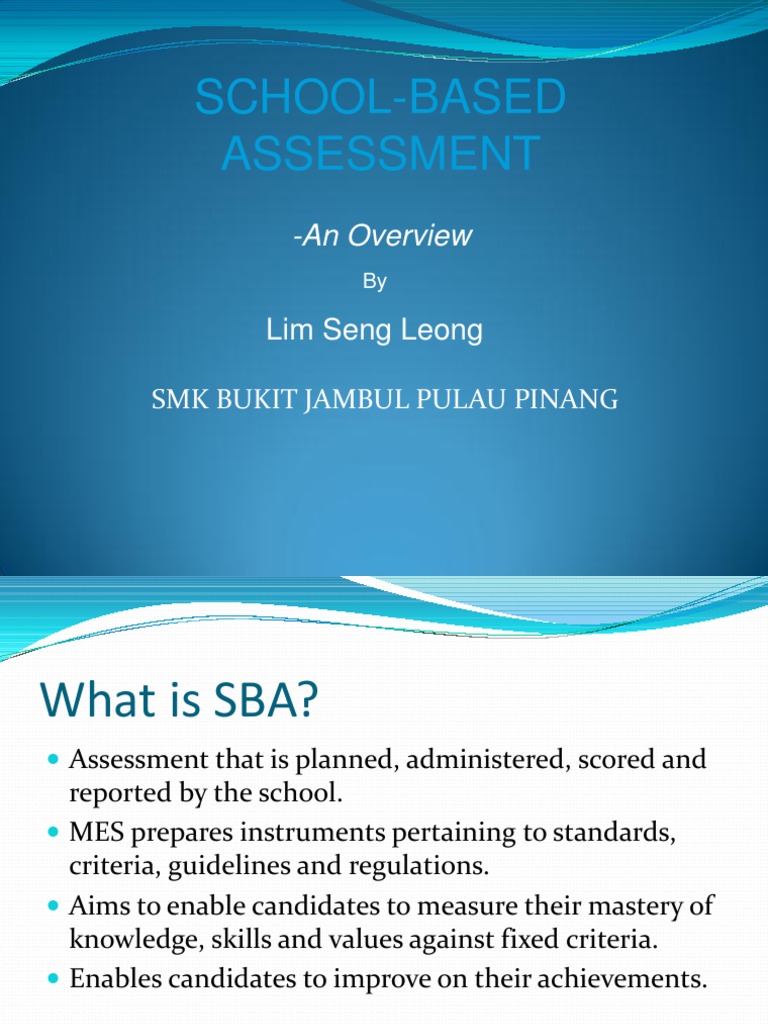 What Are School Based Assessment - Free Math Worksheet Printable