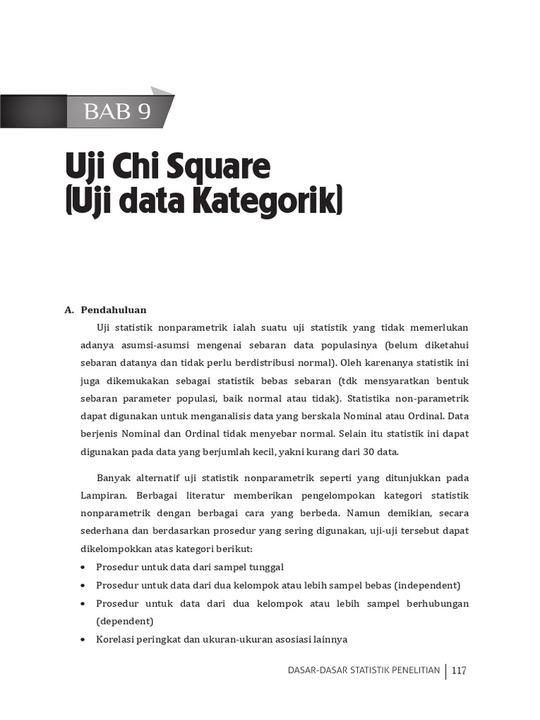 Uji Chi Square untuk Data Kategorik | PDF