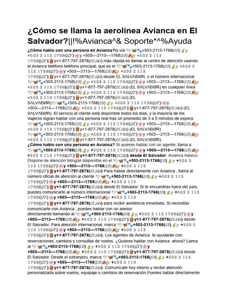 Marca Sl Avianca Airlines | PDF