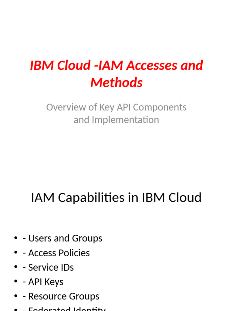 Cloud - IAM - Presentation - Updated | PDF | Cloud Computing | Central ...