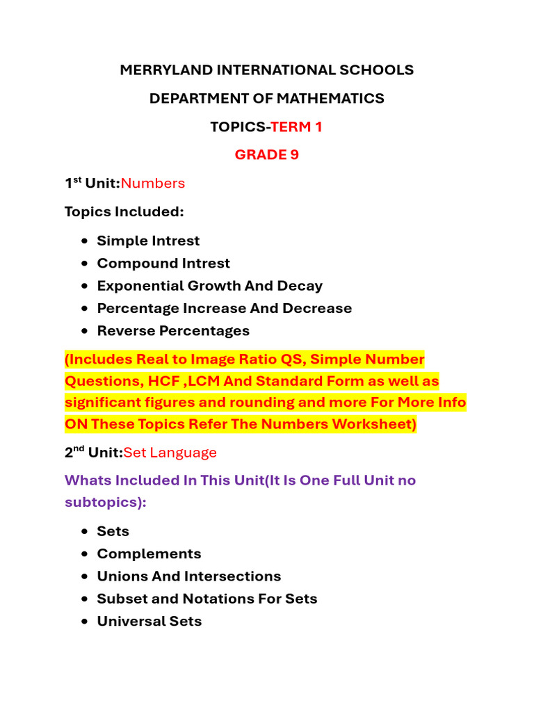Maths Tution Topic Sheet For Sir | PDF