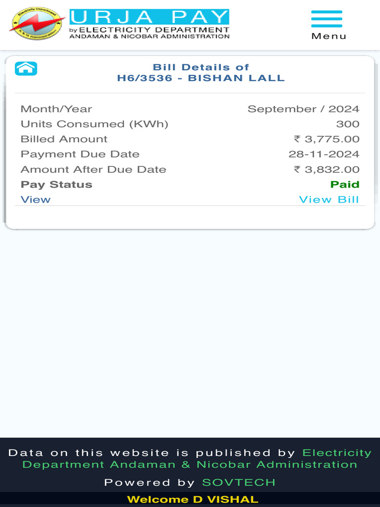 Consumer Bill Details UrjaPay 2 | PDF