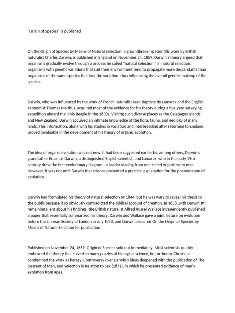Bio 101 - 2origin of Speci-WPS Office | PDF | Charles Darwin | On The ...