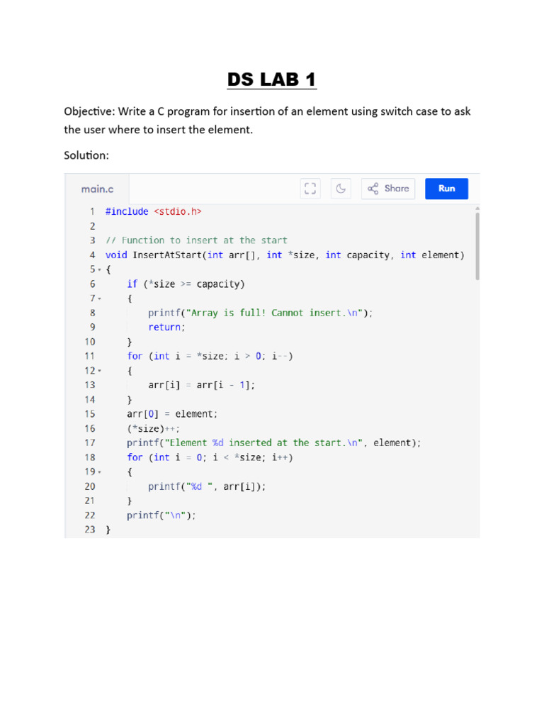 C Programs for Data Structures Lab | PDF